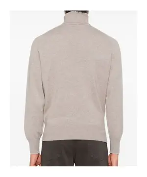 Brunello Cucinelli Turtleneck Ribbed Hem Sweater