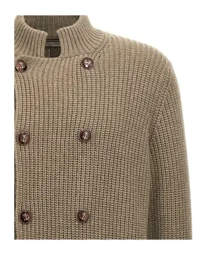 Brunello Cucinelli Double-breasted Knit Cardigan