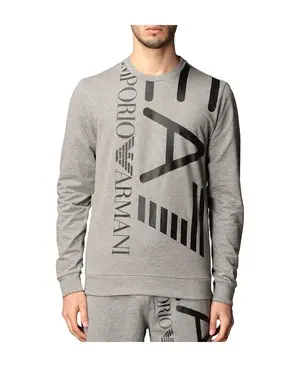 EA7 Logo Print Crewneck Sweatshirt