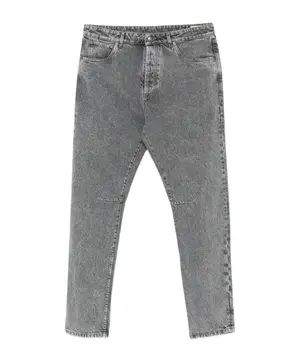 Brunello Cucinelli Knee-patch Denim Jeans - Gray