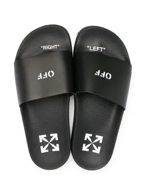 Off-White Arrows Logo Print Slides