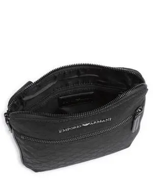 Emporio Armani All-over Jacquard Eagle Flat Shoulder Bag