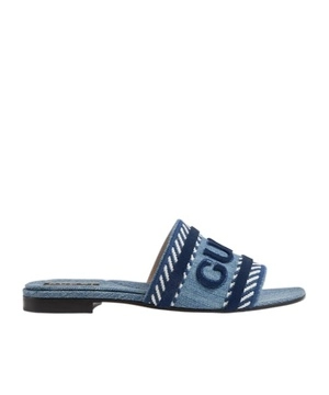Gucci Script Block Heel Sandals