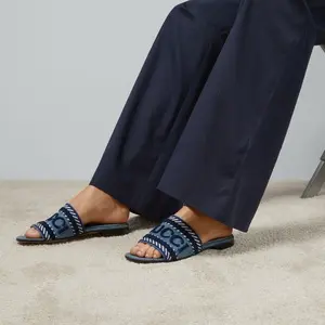 Gucci Script Block Heel Sandals