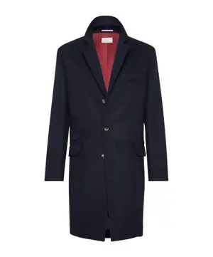 Brunello Cucinelli Single-breasted Long Sleeved Coat - Black
