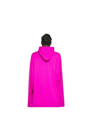 Balenciaga Printed Hooded Long Sleeve T-shirt