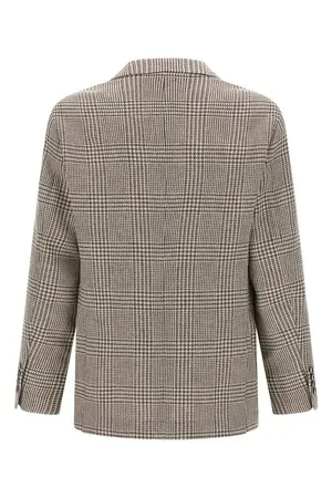 Brunello Cucinelli Single-breasted Houndstooth Jacket