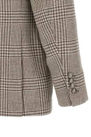 Brunello Cucinelli Single-breasted Houndstooth Jacket