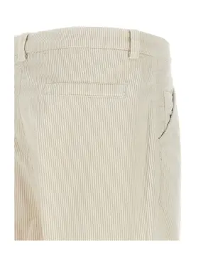 Brunello Cucinelli Corduroy Straight Leg Pants - True Color