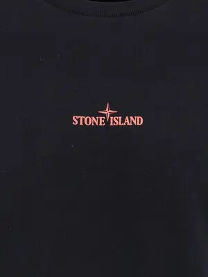 Stone Island Logo Printed Crewneck T-shirt