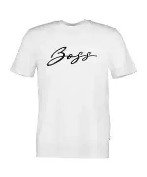 Hugo Boss Thompson 70 Logo Embroidered T-shirt - White