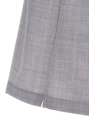 Brunello Cucinelli Logo Detailed Short Sleeved Polo Shirt - Grey