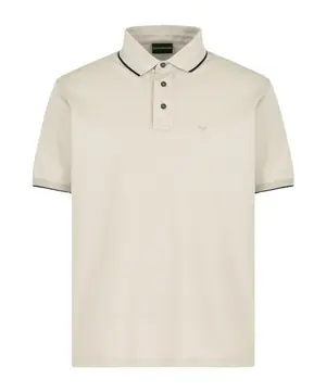 Emporio Armani Logo Embroidered Polo Shirt - White
