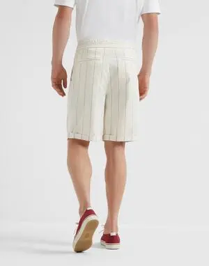 Brunello Cucinelli Striped Bermuda Shorts