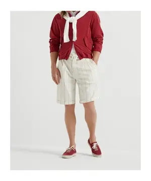 Brunello Cucinelli Striped Bermuda Shorts