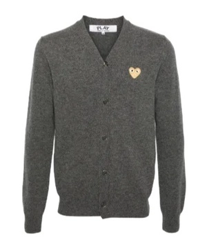 Play Comme Des Garcon Comme Des Garçons Play Logo Patch Knitted Cardigan