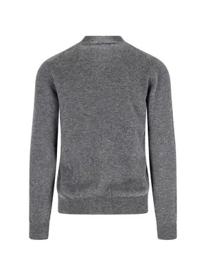 Play Comme Des Garcon Logo Patch Knitted Cardigan