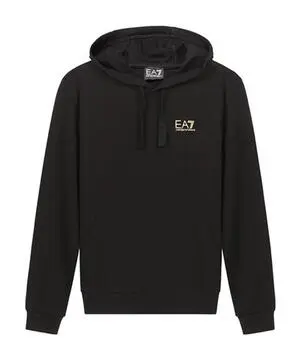 EA7 Chest-logo Hoodie - Black