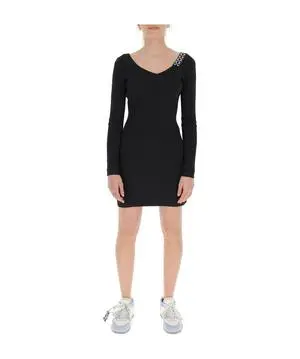 Off-White Arrow Tape Detail Mini Dress - Black