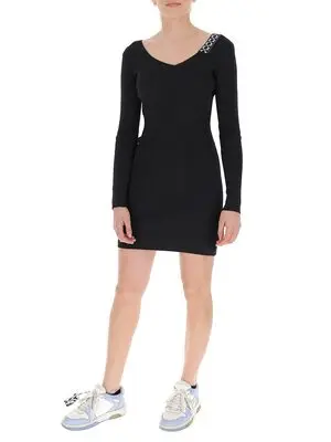 Off-White Arrow Tape Detail Mini Dress