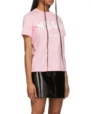 MSGM Logo Printed Crewneck T-shirt