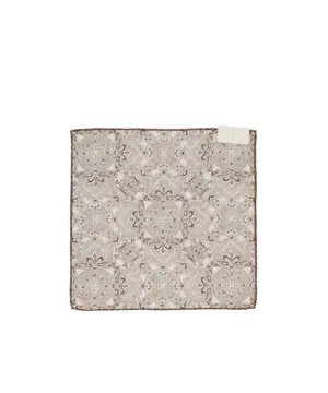 Brunello Cucinelli Printed Pocket Square - Nude