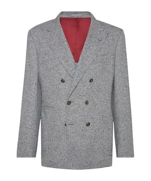 Brunello Cucinelli Grisaille One-and-a-half Breasted Deconstructed Blazer - Medium Gray