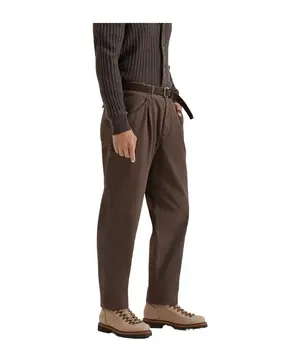 Brunello Cucinelli Buttoned Straight-leg Trousers - Black