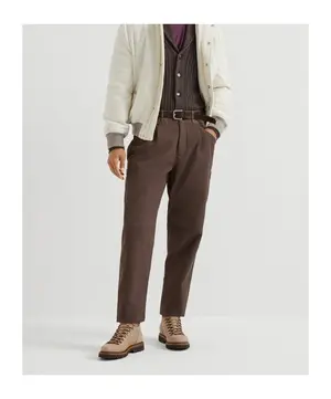 Brunello Cucinelli Buttoned Straight-leg Trousers