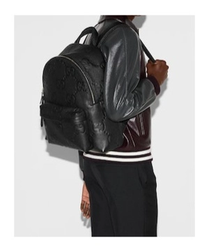 Gucci Jumbo Gg Embossed Leather Backpack