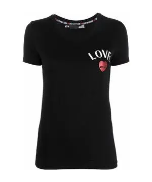 Moschino Logo-print Cotton T-shirt - Black