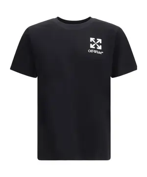 Off-White Logo Printed Crewneck T-shirt - Black
