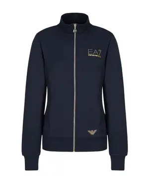 EA7 Long-sleeve Zip-up Sweatshirt - Black