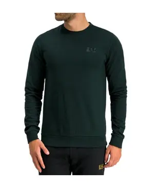 EA7 Logo Printed Hoodie - Black