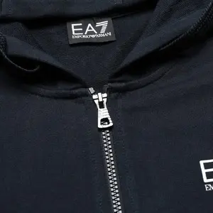 EA7 Logo-embellished Zip-up Hoodie