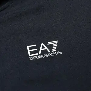 EA7 Logo-embellished Zip-up Hoodie