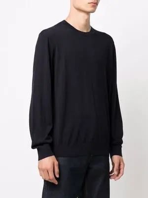 Zegna V-neck Wool Pullover - Black