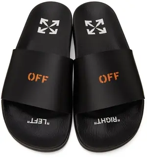 Off-White Logo Print Pool Slides