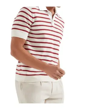 Brunello Cucinelli Cotton Polo Shirt - Cherry Color