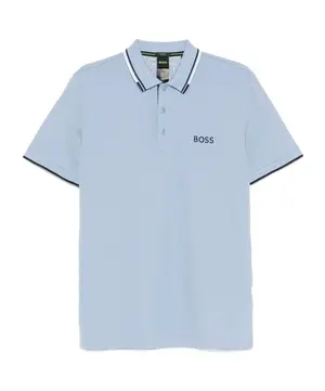 Hugo Boss Contrast-logo Polo Shirt - Blue