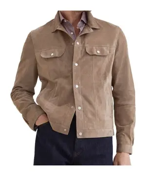 Brunello Cucinelli Leather Jacket - Hazelnut Color