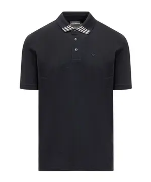 Emporio Armani Striped Collar Polo Shirt