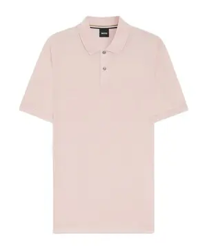 Hugo Boss Pallas Embroidered Straight Hem Polo Shirt - Light Pink