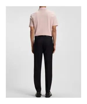 Hugo Boss Pallas Embroidered Straight Hem Polo Shirt - Light Pink