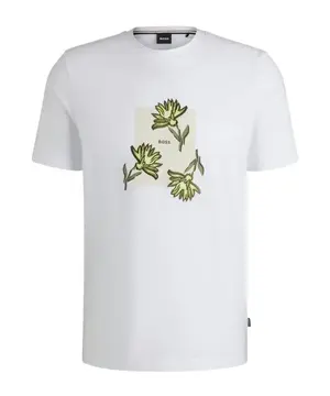 Hugo Boss Floral-artwork T-shirt - White