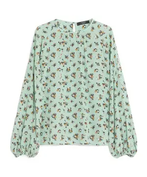 Max Mara Silk Crêpe De Chine Blouse - Light Green