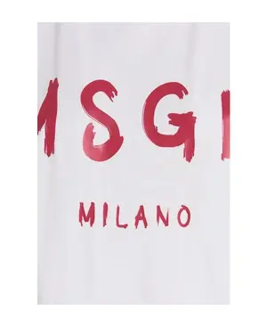 MSGM Logo Printed Crewneck T-shirt
