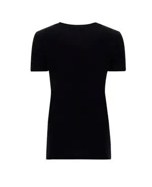 Moschino Round Neck Short Sleeve T-shirt - Black