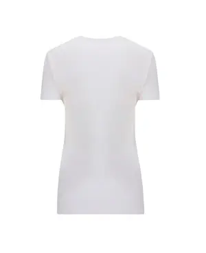 Moschino Round Neck Short Sleeve T-shirt - White