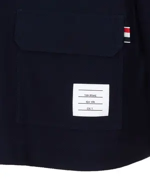 Thom Browne Double Face Tech Twill Oversized Armband Parka